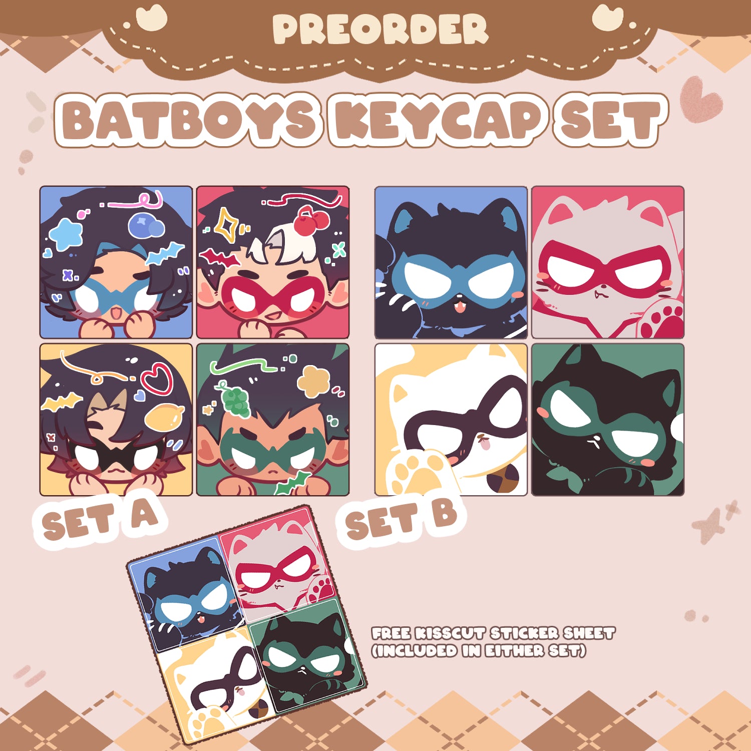[PRE-ORDER] Bat Boys - Keycap Set – cappuccinekoshop